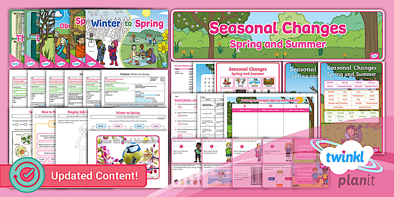 Science: Seasonal Changes (Spring and Summer) Year 1 Unit Pack