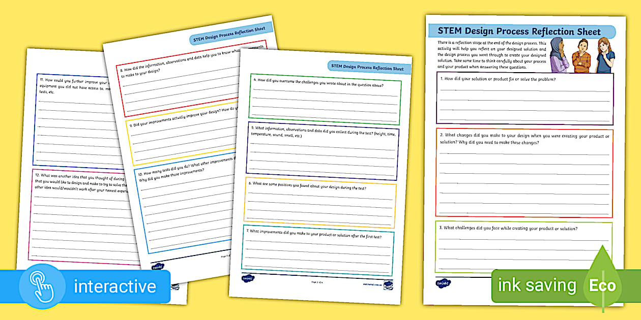 STEM Design Process Reflection Sheet 3-6 Ι Design Process