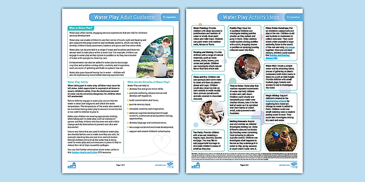 Toddler Room Activities: Water Play Adult Guidance and Ideas