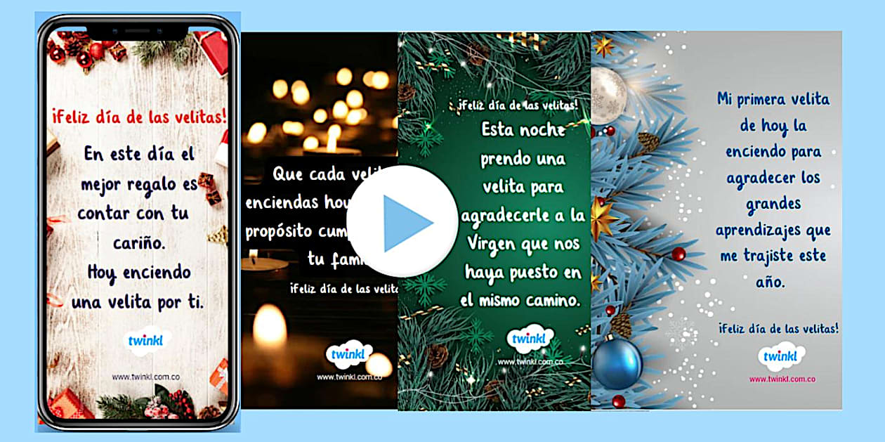 Día de Las Velitas Frases - Bonitas Tarjetas Digitales