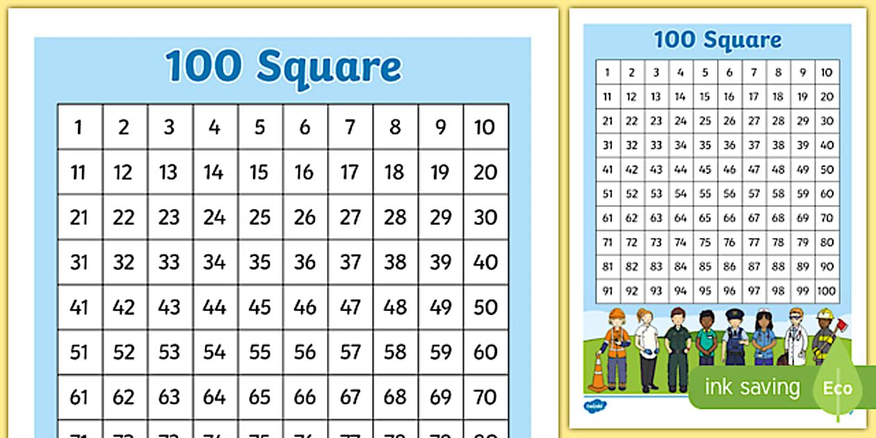 People Who Help Us Number Square - Twinkl