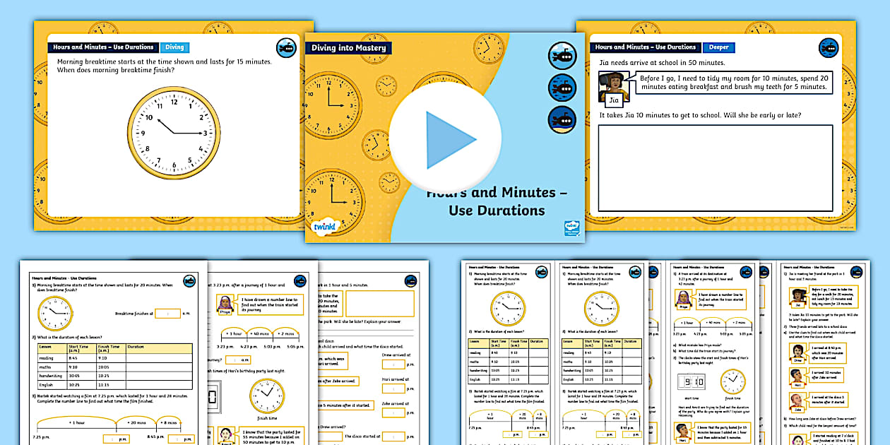 👉 Y3 DiM: Step 9 Hours and Minutes – Use Durations Pack