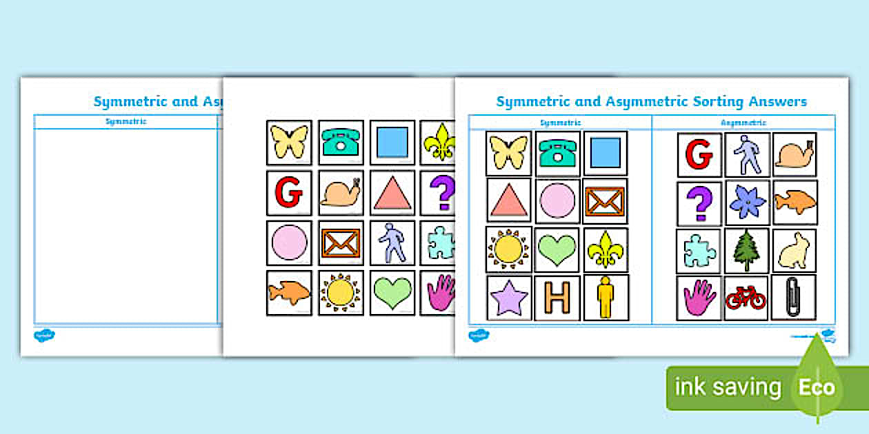 Editable Symmetric and Asymmetric Sorting Activity - Twinkl