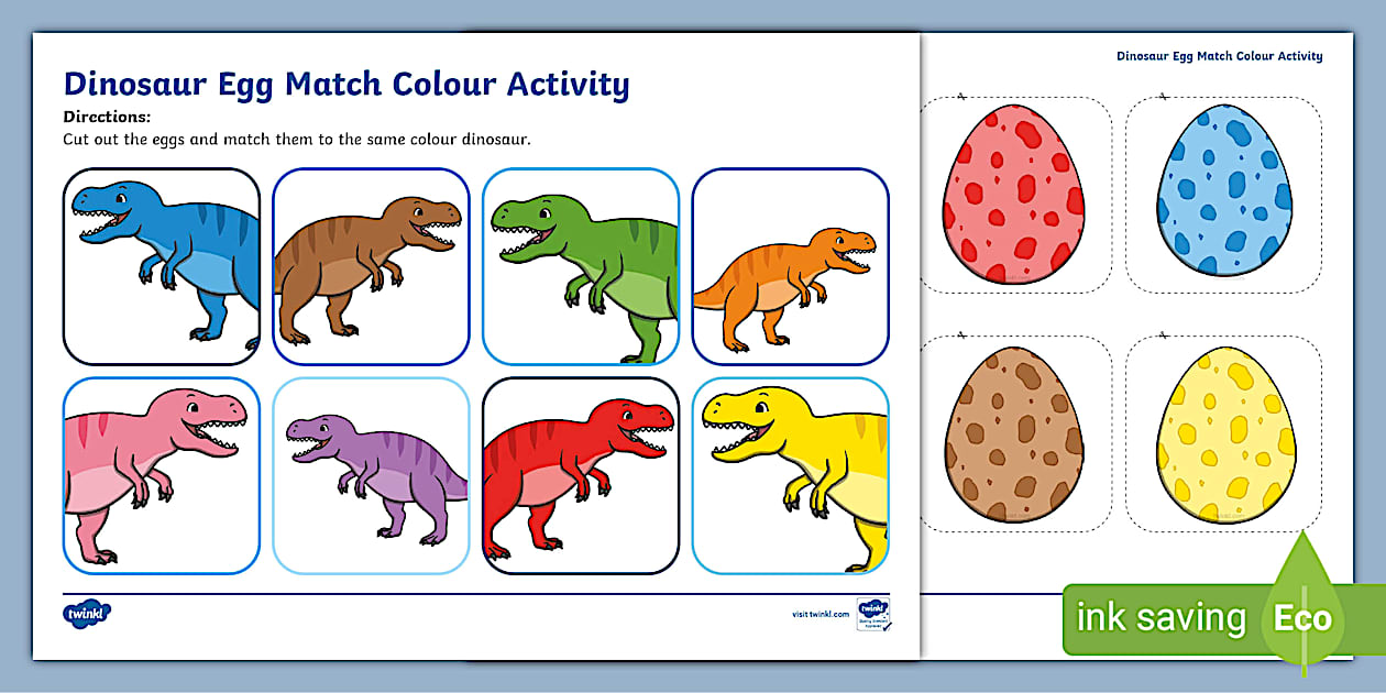 Dinosaur Egg Colour Matching Activity (teacher made)