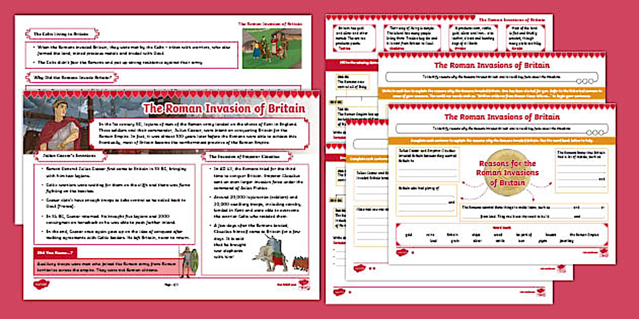 The Roman Invasion of Britain Teaching Pack (teacher made)