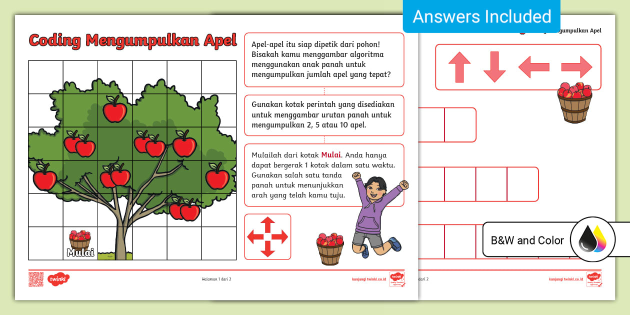 Belajar Coding Offline - Aktivitas Mengumpulkan Apel