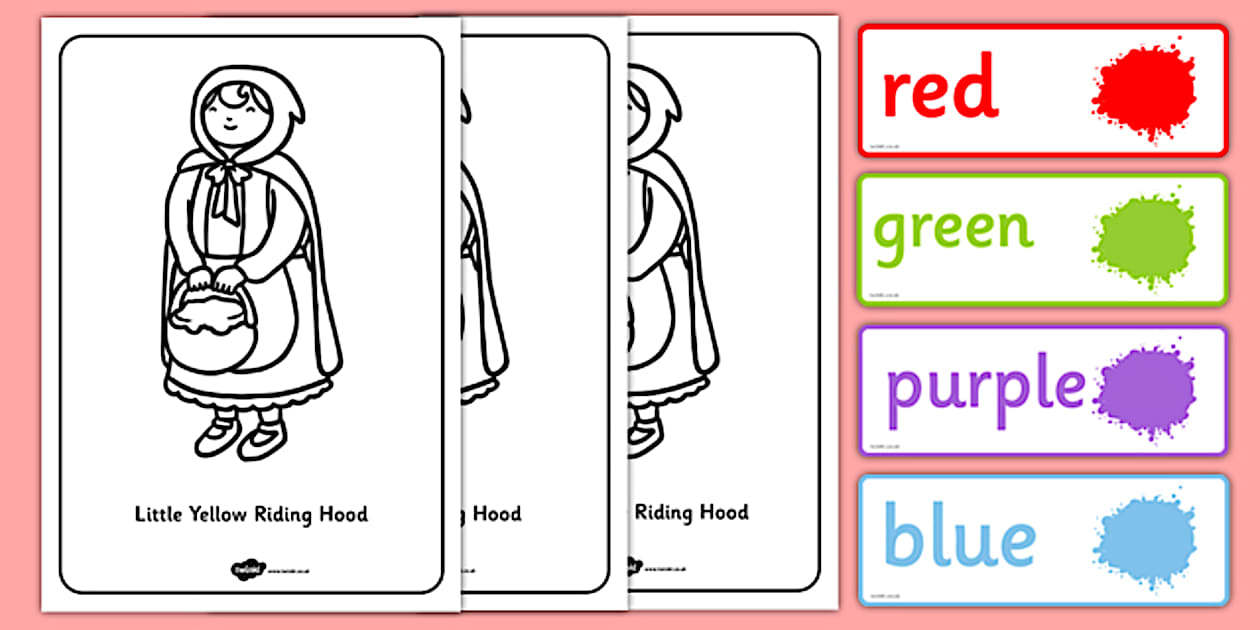 Little Red Riding Hood Read and Colour Resource Pack