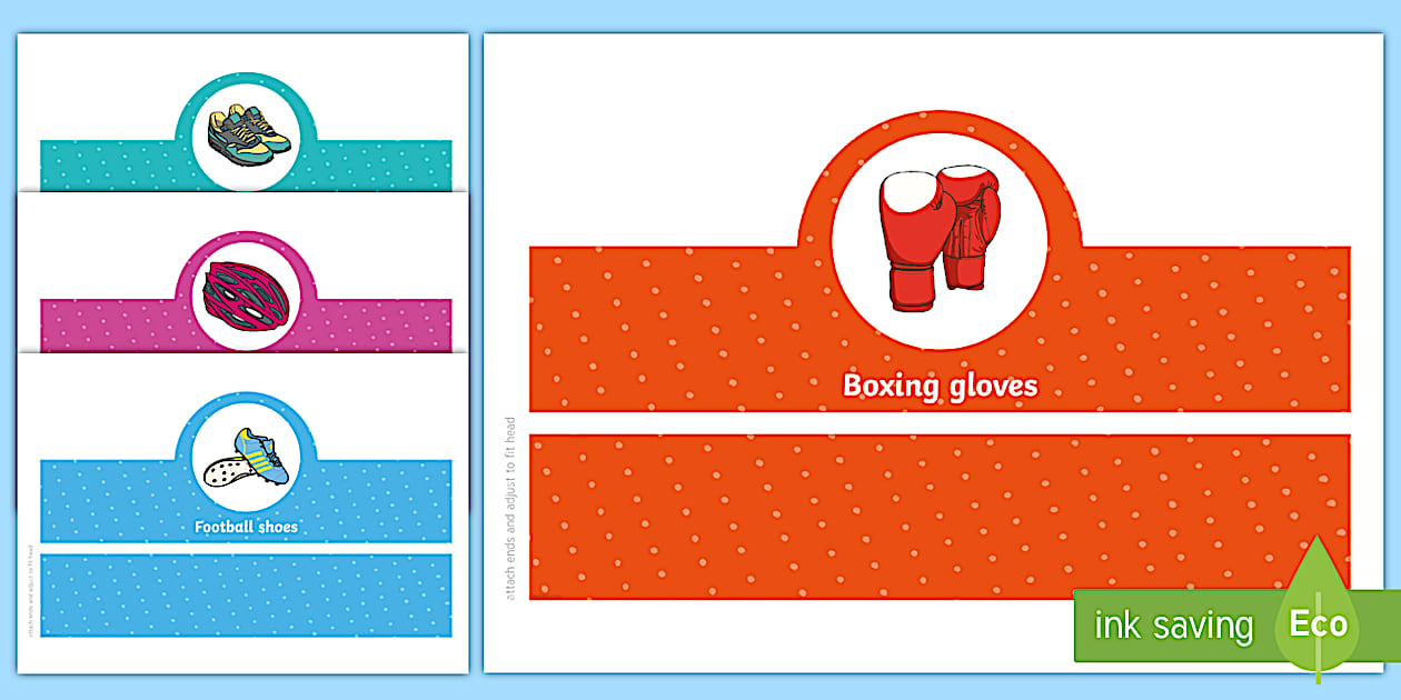 Sports Clothes Headband Oral Language Game - Twinkl