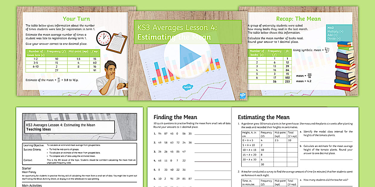 Averages Lesson 4: Estimating the Mean | Statistics | Beyond
