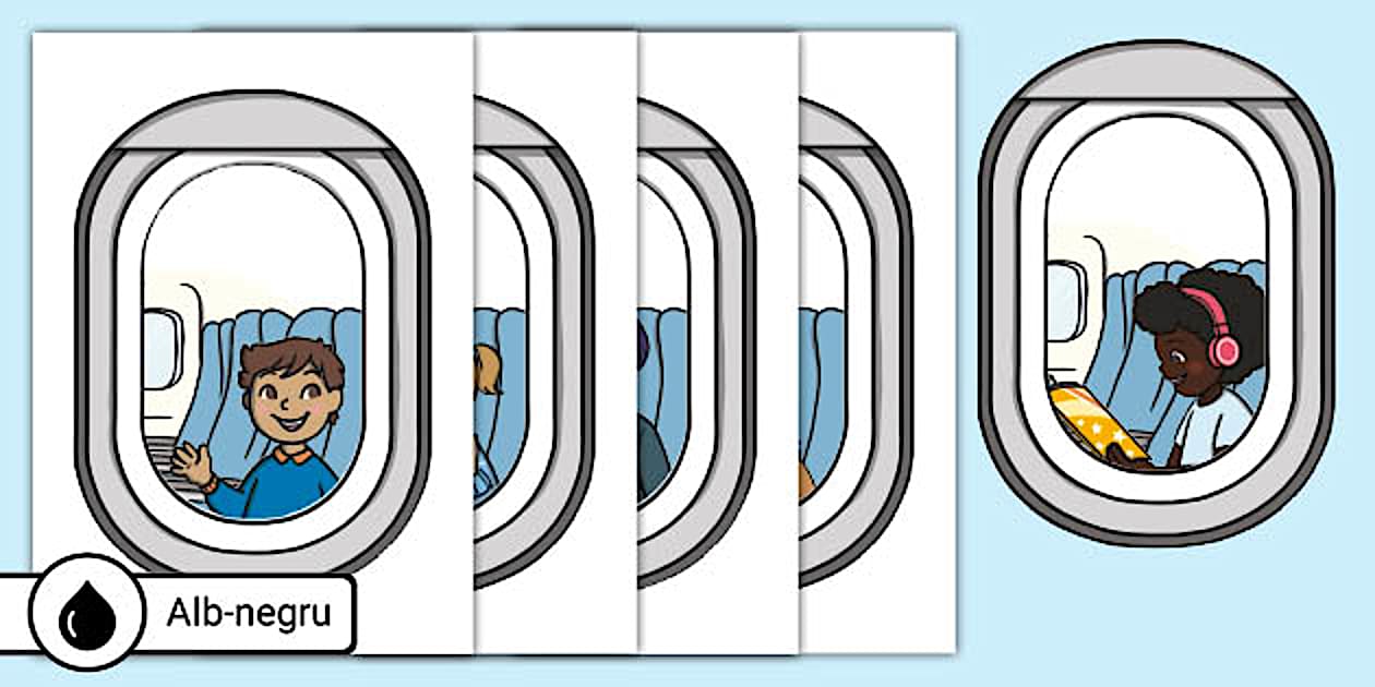 Ferestre de avion – Materiale decupabile (teacher made)