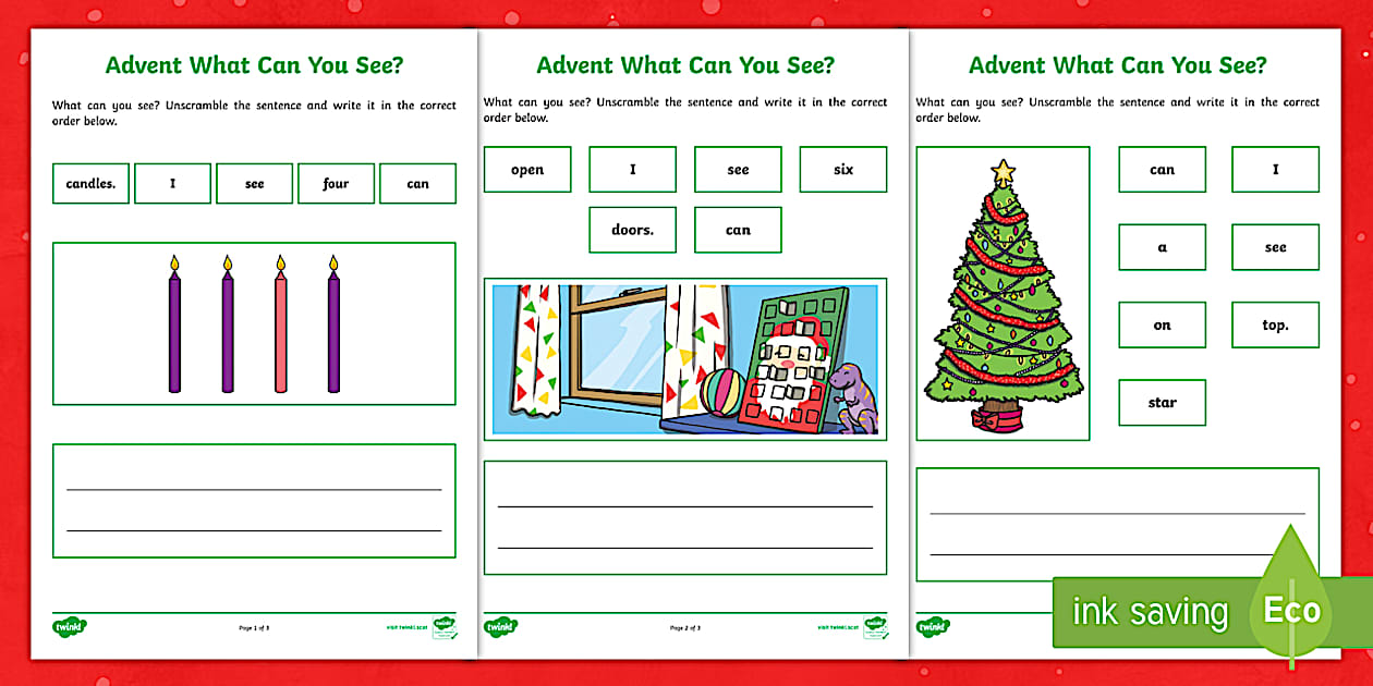 Advent: What Can You See Worksheet / Worksheets - Twinkl