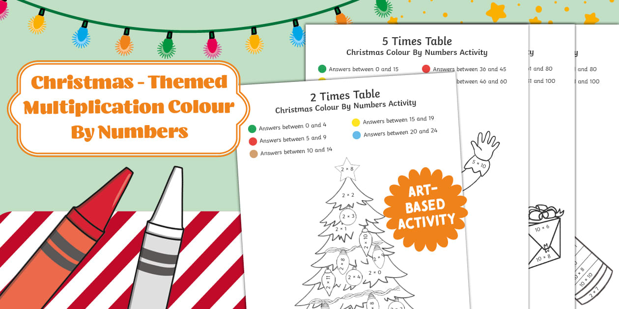 👉 KS1 Christmas Themed Multiplication Colour By Numbers