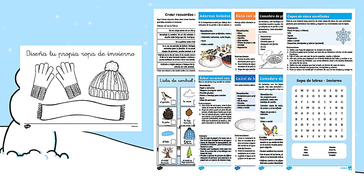 Pack de recursos: Actividades y manualidades para el invierno