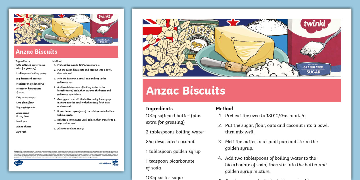 ANZAC Biscuits Recipe