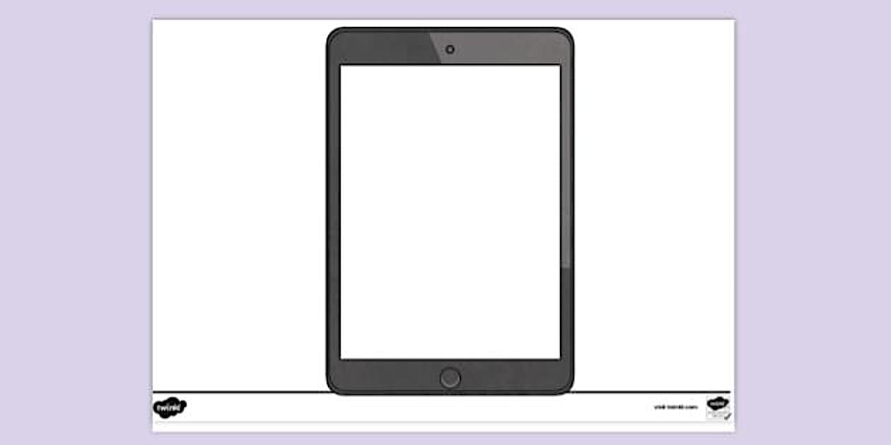 Tablet Colouring Sheet - Twinkl