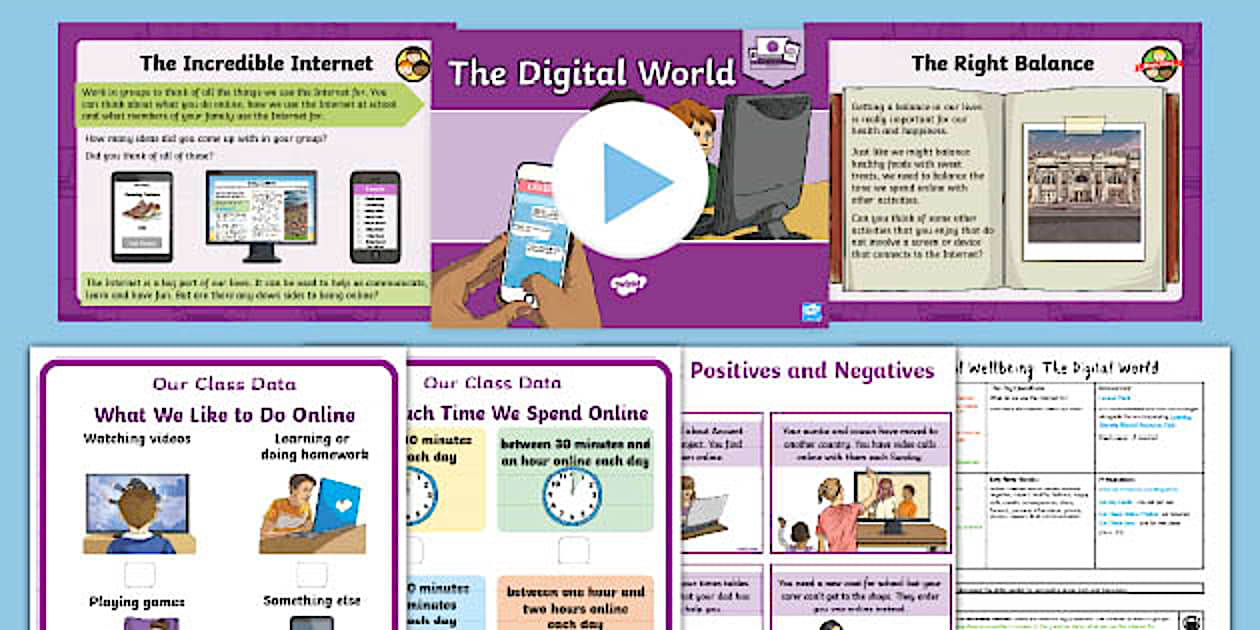 KS2 Digital World Lesson Pack | Digital Wellbeing Activities