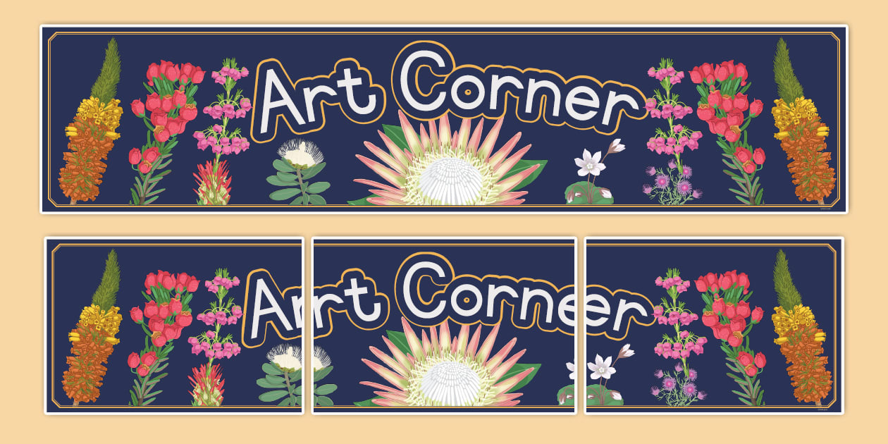 Fynbos-Themed Art Corner Display Banner (Teacher-Made)