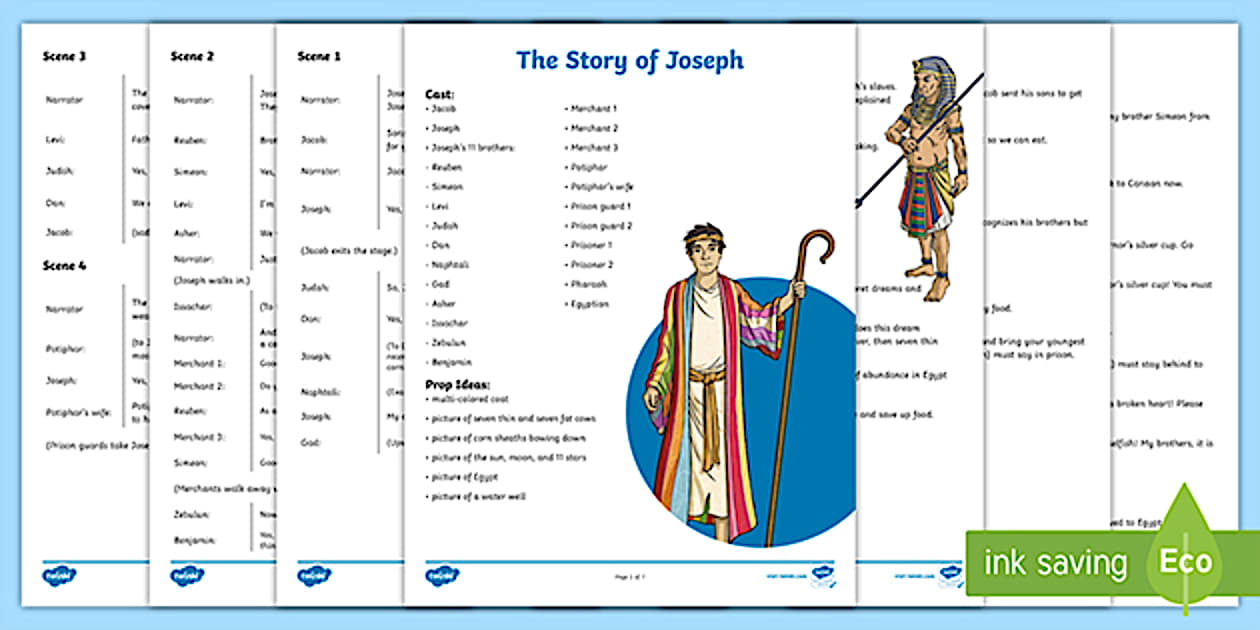 Editable The Story of Joseph Reader's Theater (teacher made)