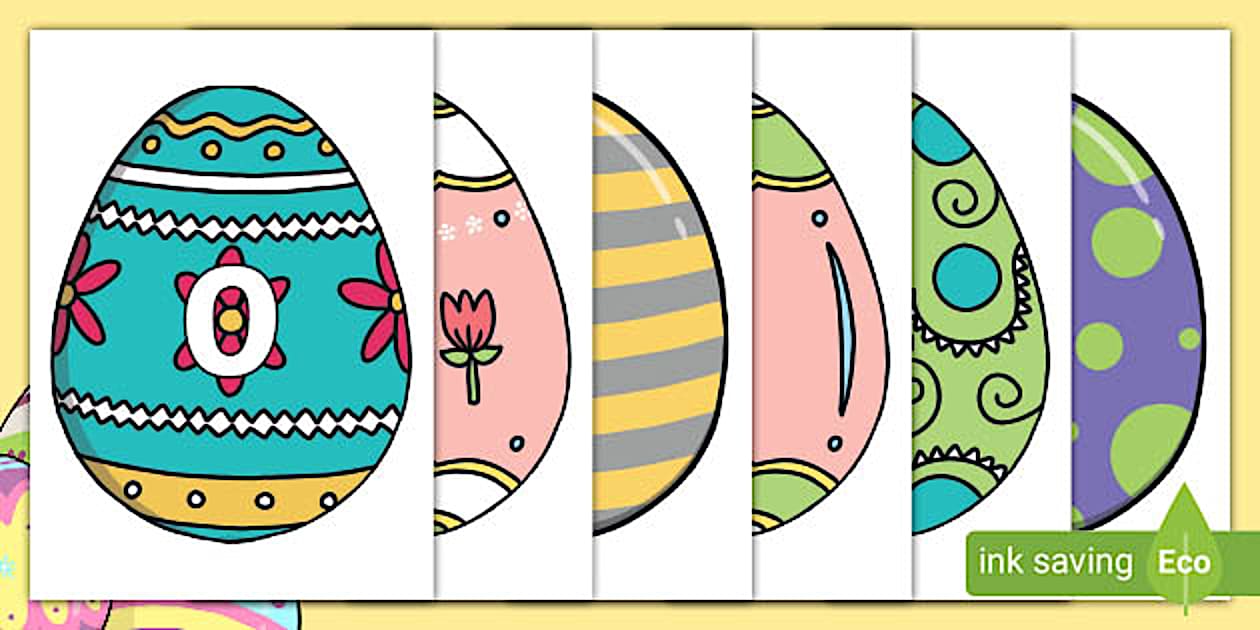 Easter Egg Numbers 0-31 | Teaching Resources | Twinkl