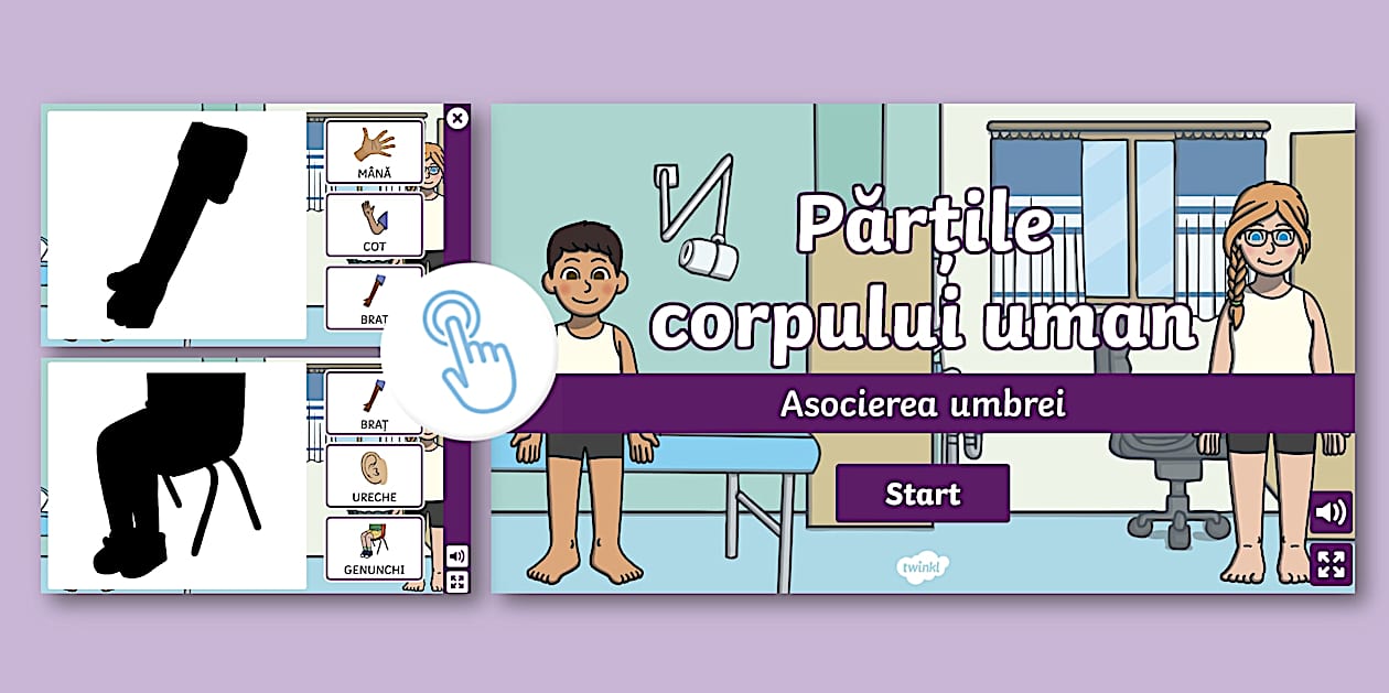 Joc corpul uman | Identifică partea corpului | Twinkl Go