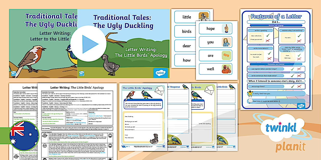 Foundation The Ugly Duckling Letter Writing Genre Unit Pack