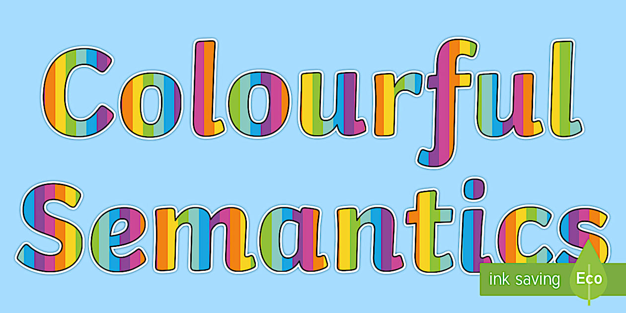 Colourful Semantics Display Lettering - Twinkl