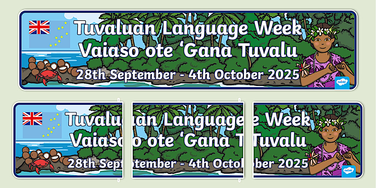 Tuvaluan Language Week Banner (teacher made) - Twinkl