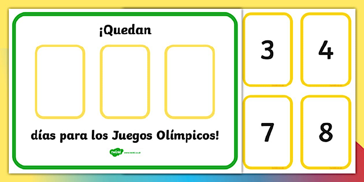 Editable Countdown To The Olympics Display Spanish - Twinkl