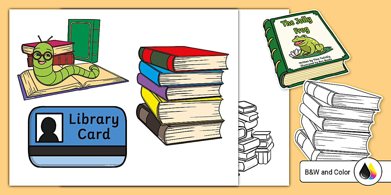 National Library Week Cutouts (teacher made) - Twinkl