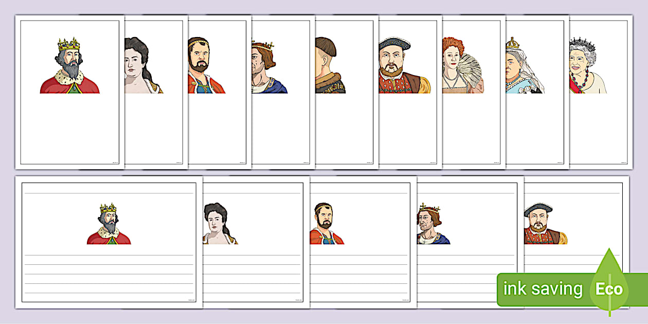 Significant British Monarchs Writing Frame - writing frame