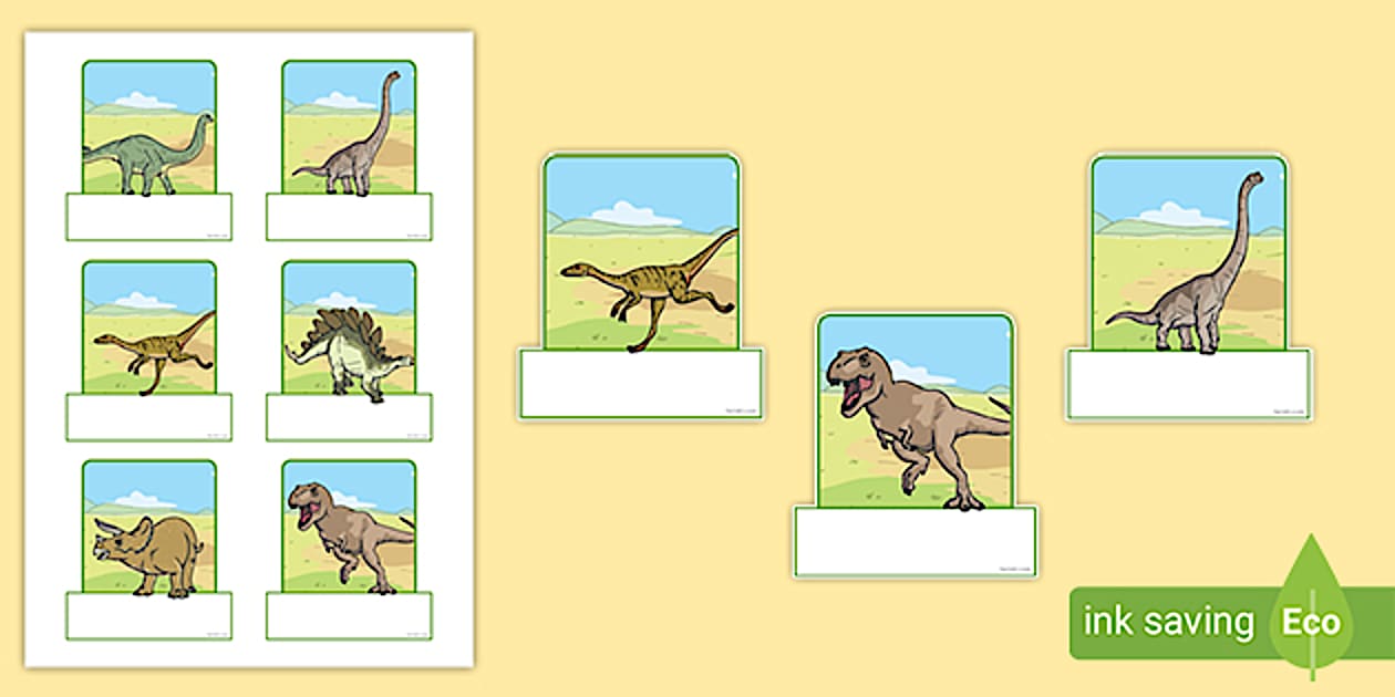 Editable Dinosaurs Labels