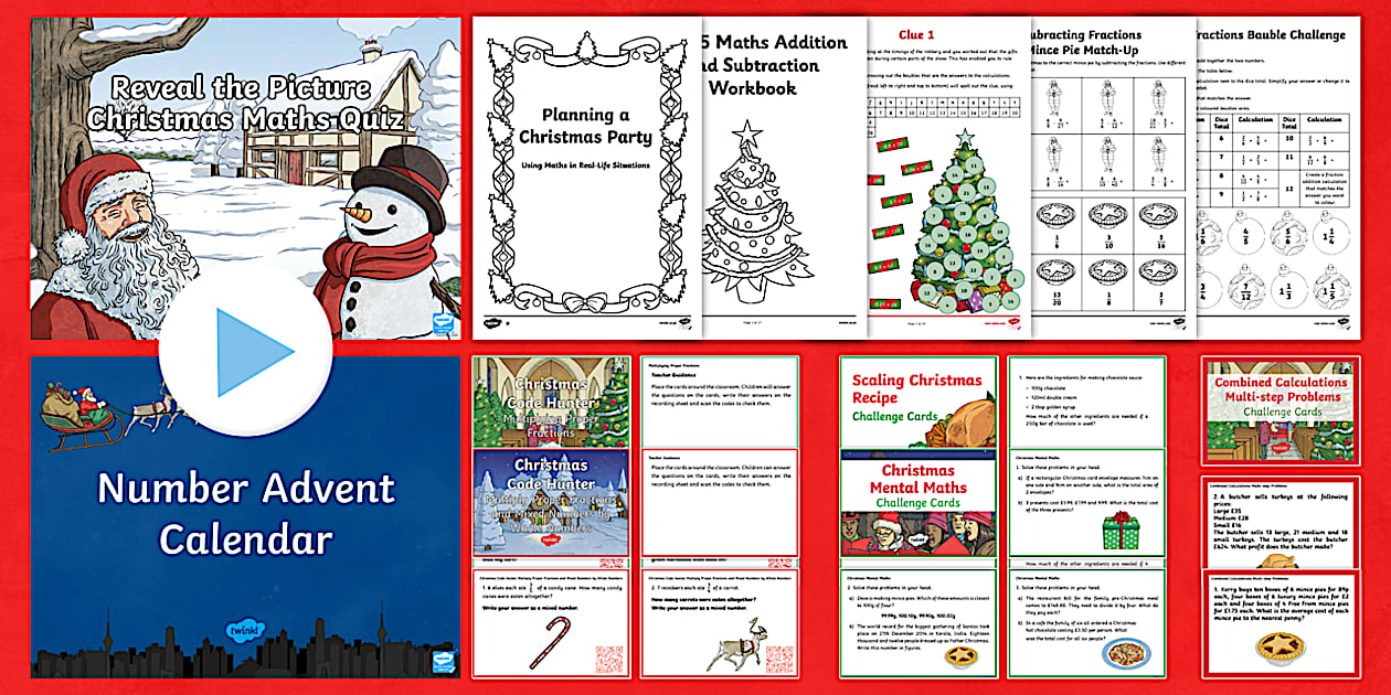 UKS2 Christmaths Activity Pack (teacher made) - Twinkl