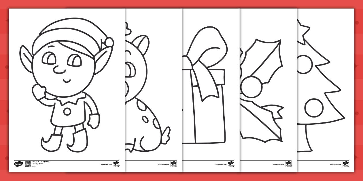 First Christmas Colouring Pack for Toddlers | Twinkl Parents