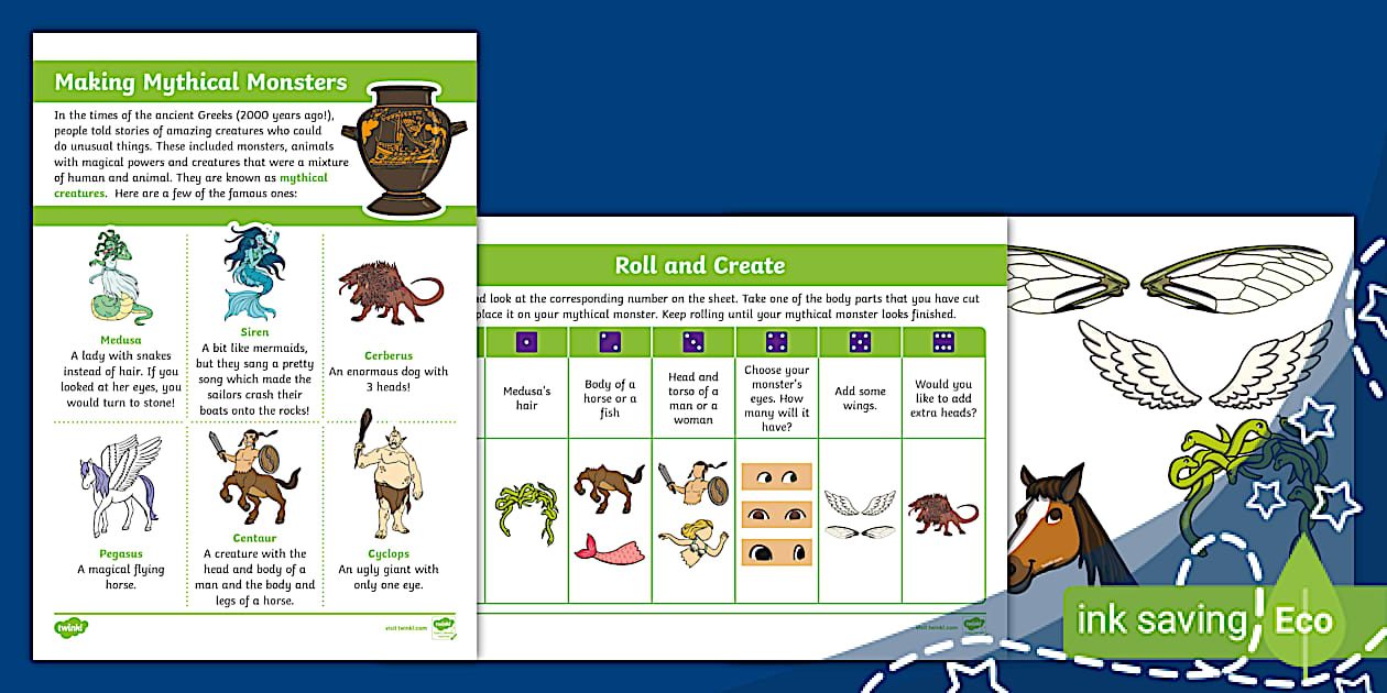 Making Mythical Monsters (Ages 5 - 7) (teacher made)