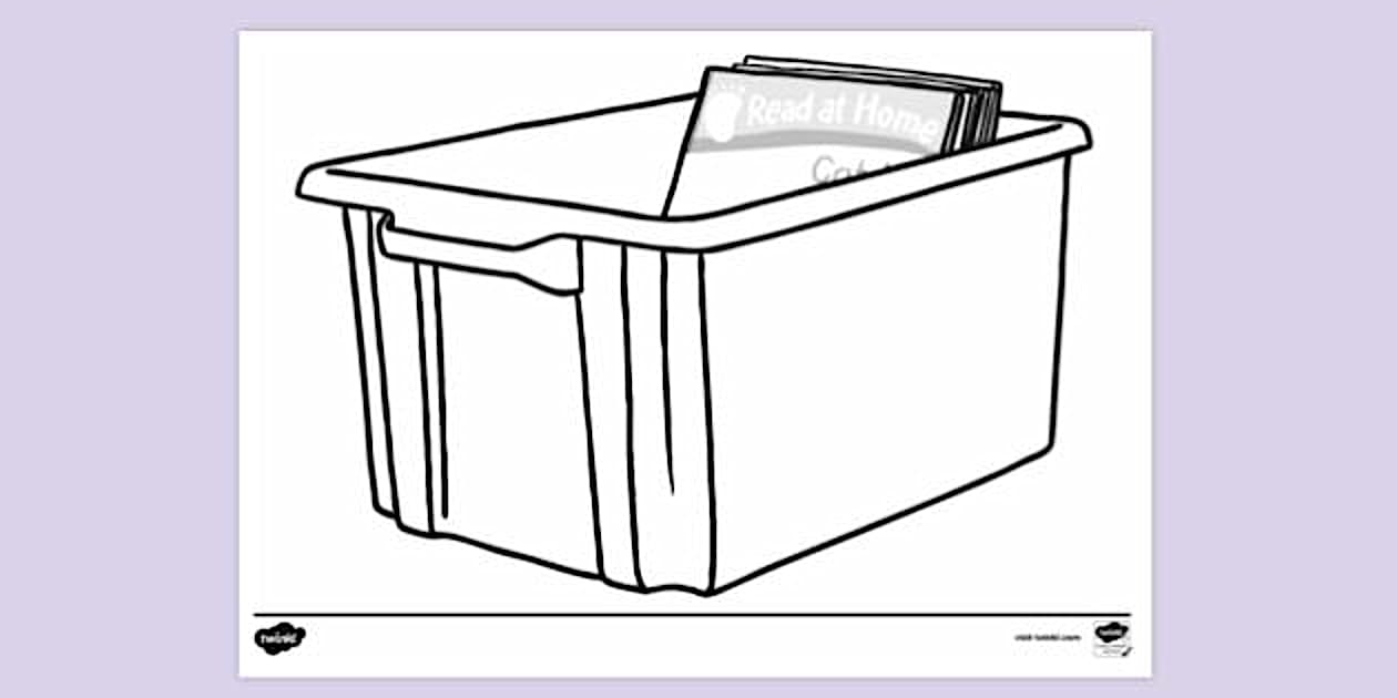 Books in a Box Colouring Sheet | Colouring Sheets - Twinkl