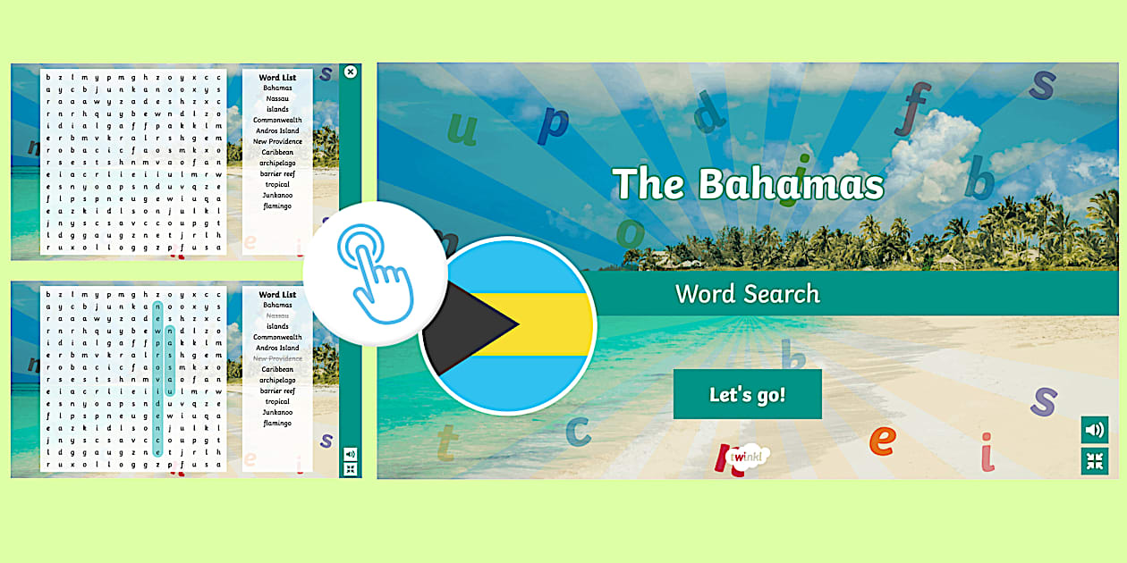 The Bahamas Interactive Word Search (Teacher-Made) - Twinkl