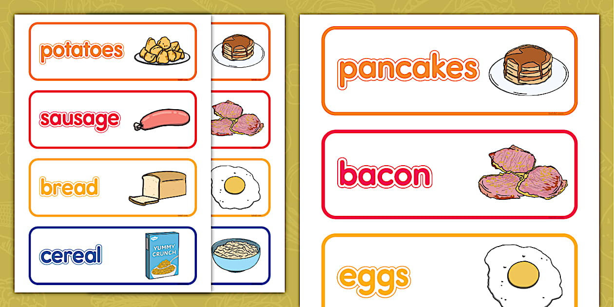 Breakfast in Canada Word Cards (Teacher-Made) - Twinkl