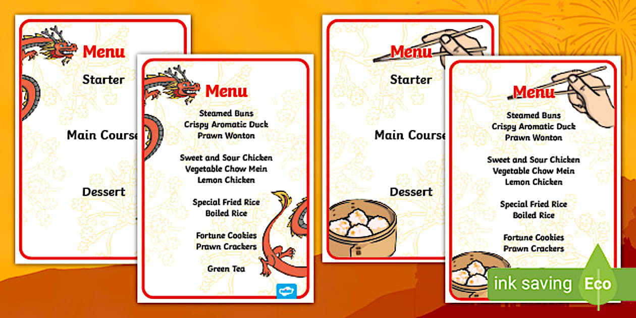 Chinese Restaurant Menus