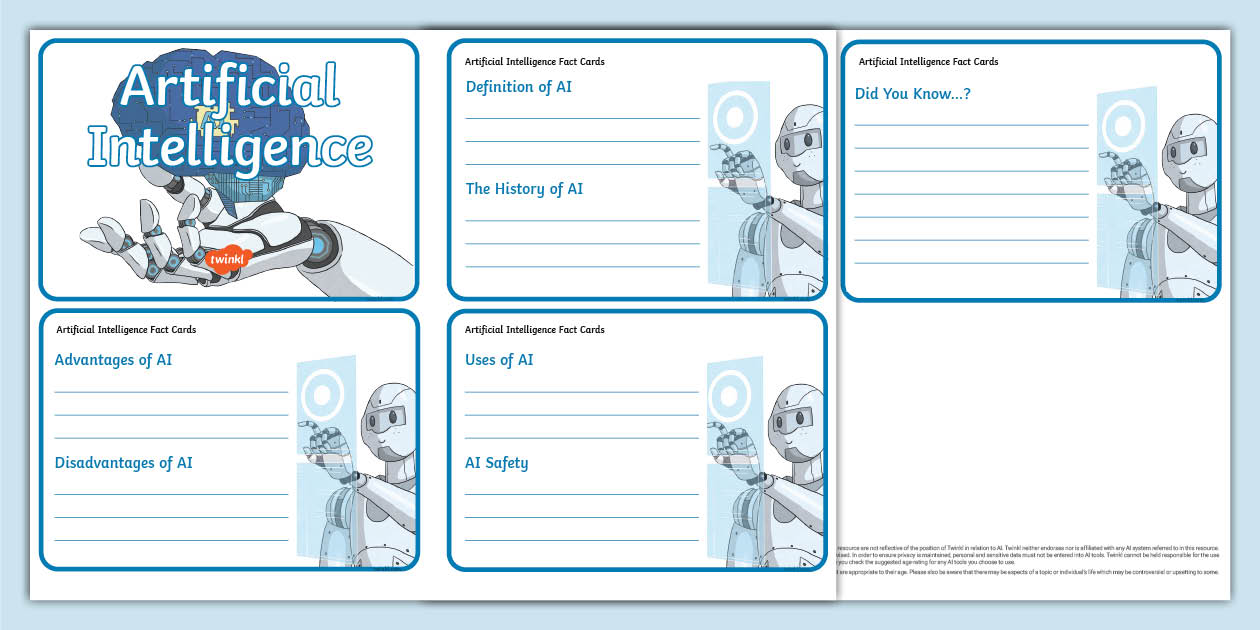 Artificial Intelligence Fact Cards Template - Twinkl