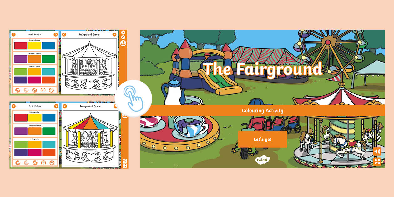 The Fairground Interactive Colouring (Teacher-Made) - Twinkl
