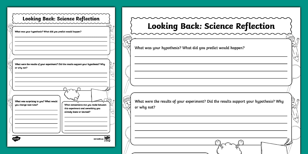 Looking Back: Science Reflection Worksheet for 3rd-5th Grade