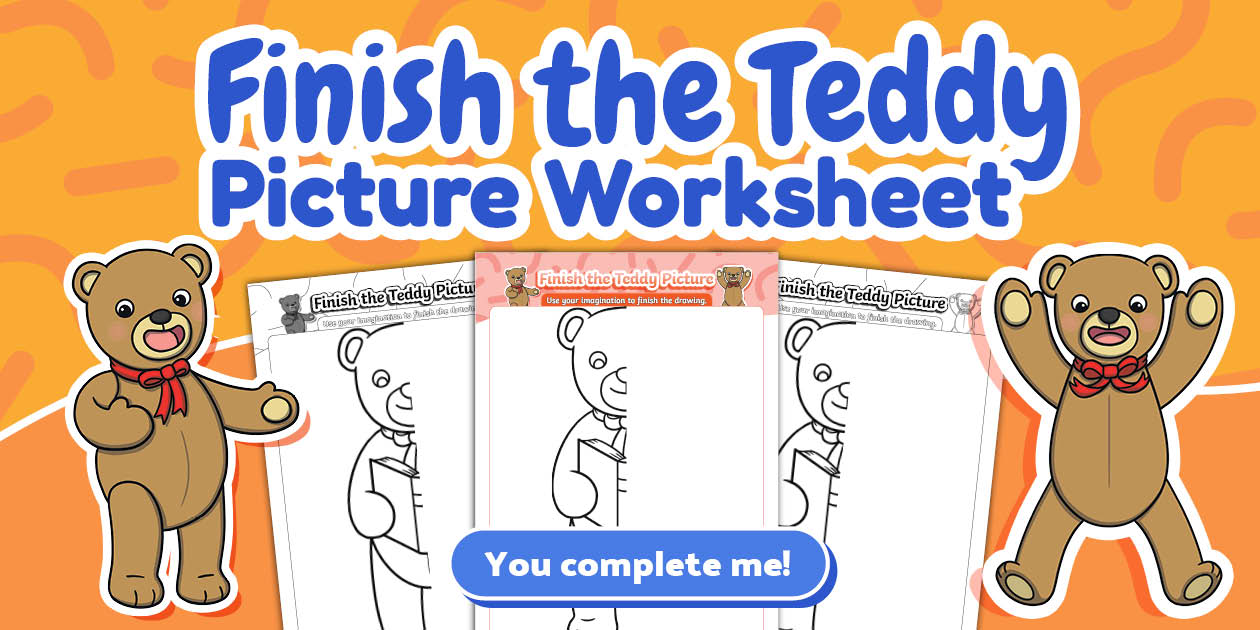 Finish the Teddy Picture Worksheet