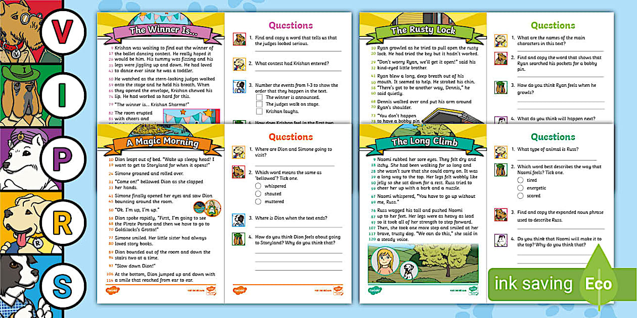 KS1 Characters' Feelings Fictional 60-Second Reads Activity Pack