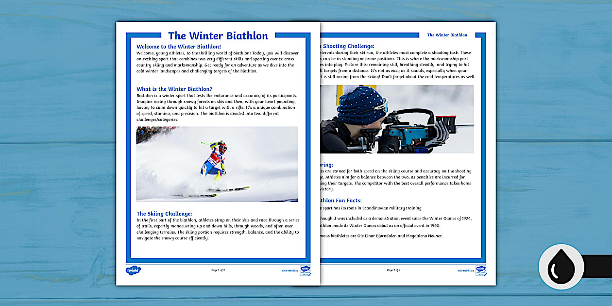 What is the Winter Biathlon? Fact File (Teacher-Made)