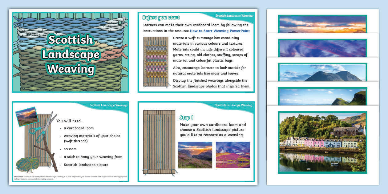 Scottish Landscape Weaving Craft (teacher made) - Twinkl