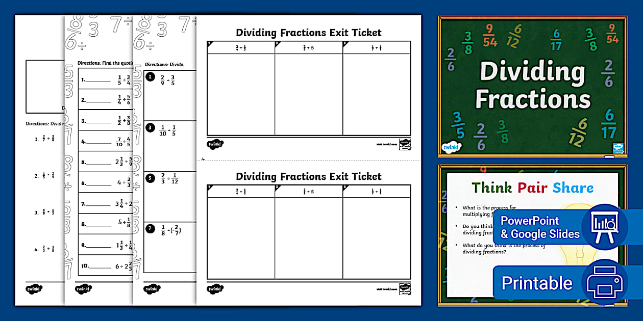Dividing Fractions Word Problems | Lesson Pack | Twinkl USA