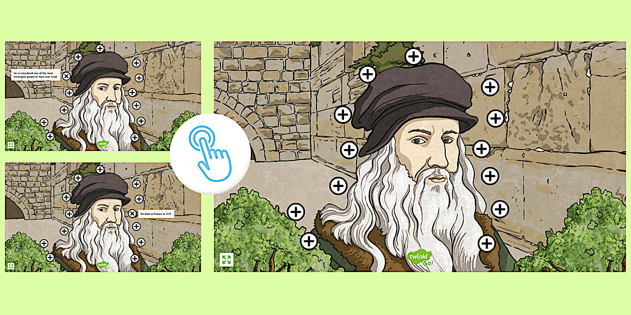 Leonardo da Vinci Facts Hotspots Activity | Twinkl Go!