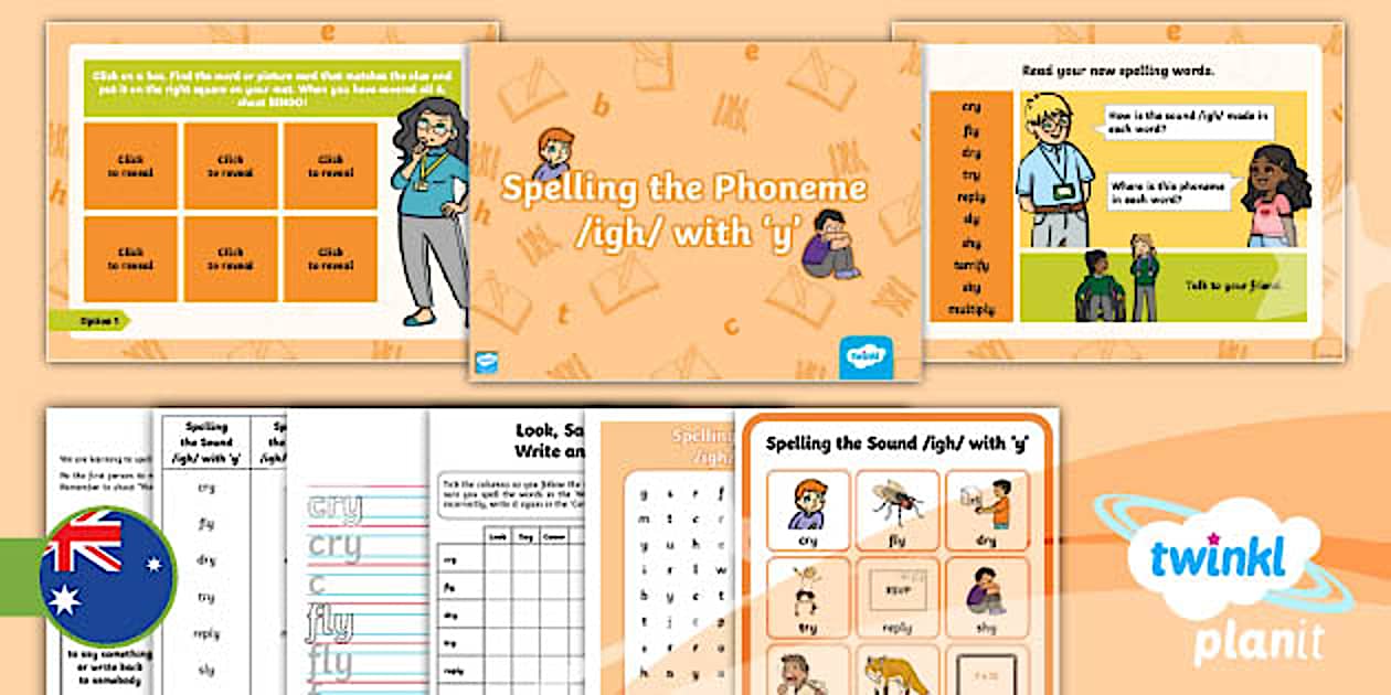 Year 2 Spelling: /igh/ with 'y'