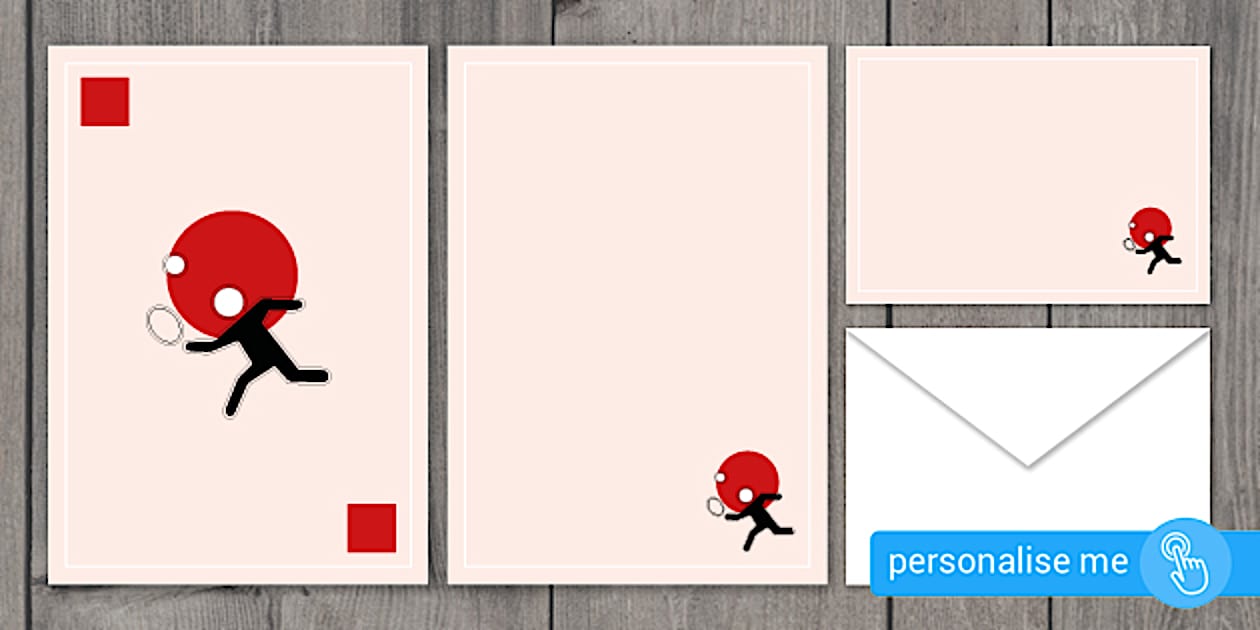 Tennis Themed Letter Writing Set
