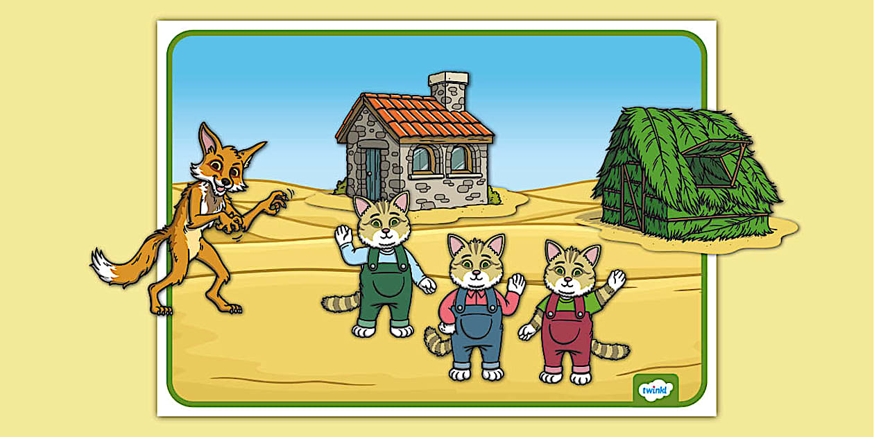 The Three Little Sand Cats Story Small World Role Play